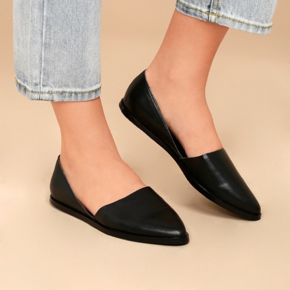 New Chelsea Crew Black Label Vance Leather Flats - Gem